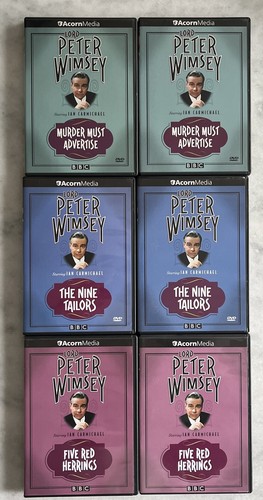 Lord Peter Wimsey DVD Lot: Murder Must Advise, Nine Tailors, 5 Red ...