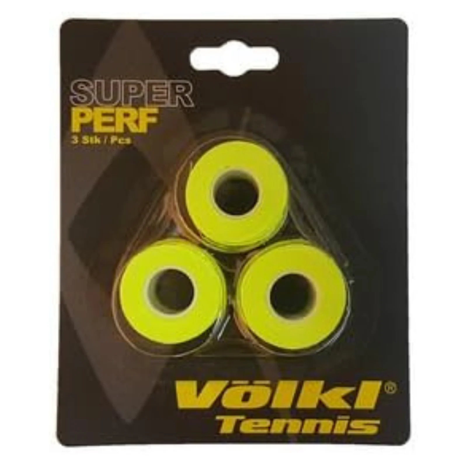 Volkl Super Perf Over Grip Neon Yellow Overgrip Tennis Squash Badminton ...