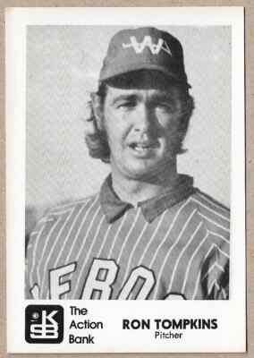 1973 Wichita Aeros Ron Tompkins Card - Kansas State Bank Set - Free ...