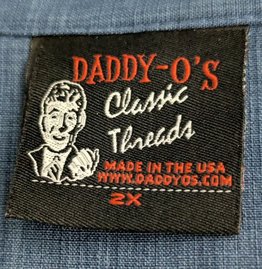 DADDY-O's CLASSIC THREADS Men's Short Sleeve Bowling Cocktail Shirt Blue 2XL | eBay