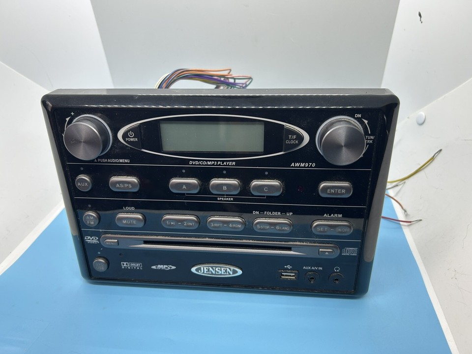 Rare Jensen AWM970 Media Head Unit - 12V - 108W AM/FM/CD/DVD Untested ...
