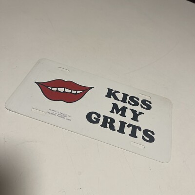 Vtg KISS MY GRITS Vanity License Plate | eBay