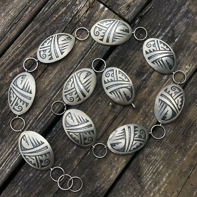Hopi Sterling Concho Belt | Indian Belts | Native Belts | Western Belts ...