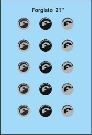 Decals Felgendesign Forgiato 3,5 mm 1/18 Set 3 x 5 Stück Naßschiebebild ...