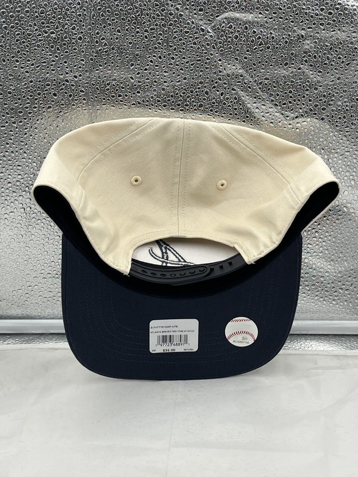 Atlanta Braves MLB '47 Brand Natural TT Hitch Adjustable Snapback Hat ...