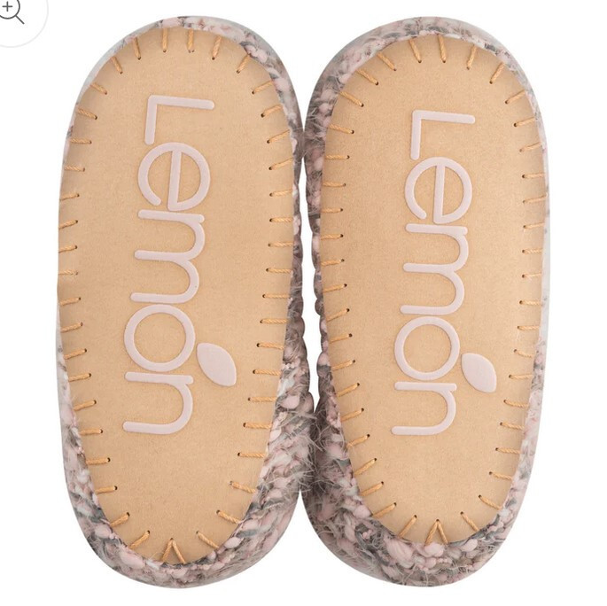 Lemon Ladies Knit Sherpa Lined Slipper Socks Confetti Bootie Rosewater ...