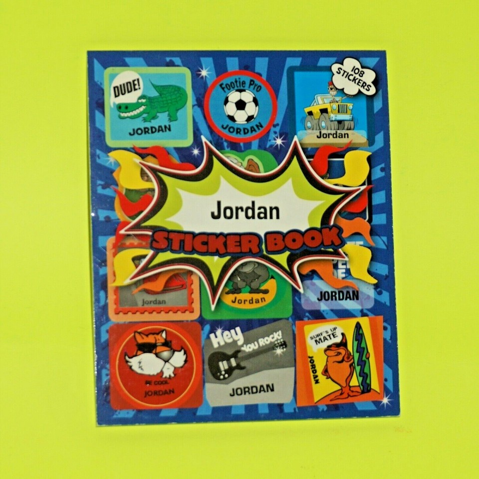 Stick N Mix Sticker Book Personalized Choose Name Boy Girls Fun & Funky ...