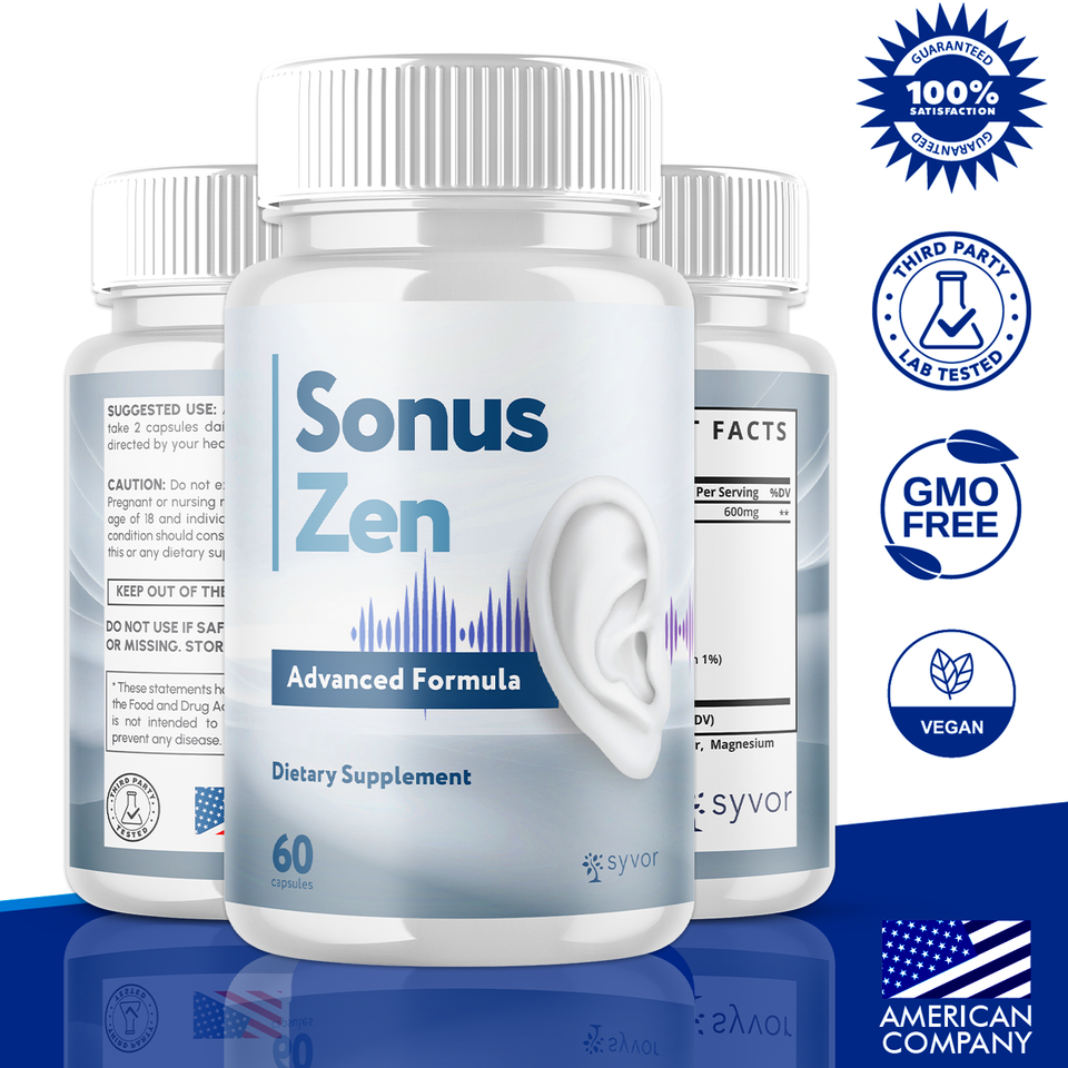 (3 Pack) Sonus Zen Advanced Ear Health Support and Tinnitus Relief 180 ...