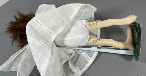 Soft Sculpture Handmade Girl Troll Doll Dancer in White Dress Artist ...