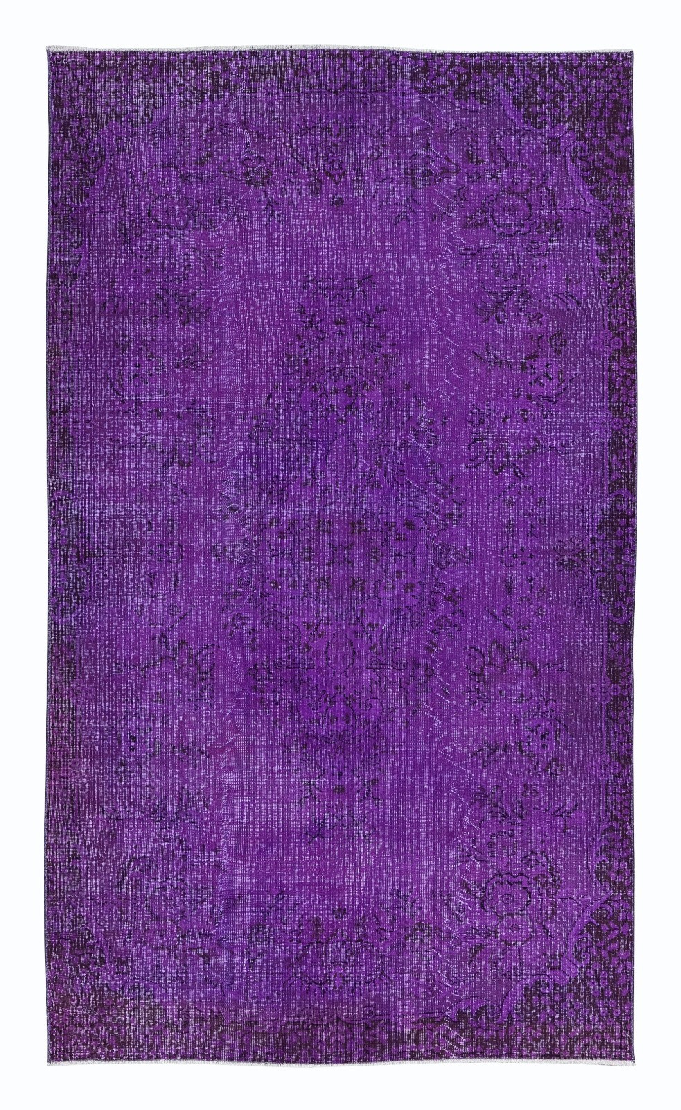 5.3x9 Ft Modern Violet Purple Carpet, Handmade Turkish Rug, Bohemian ...