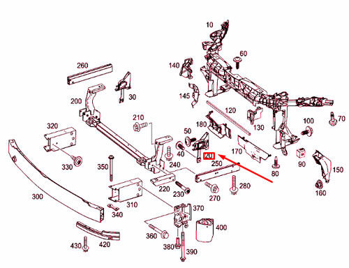 NEW MERCEDES-BENZ CLA COUPE C117 FRONT BUMPER LEFT SUPPORT A2466210134 ...