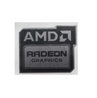 AMD Radeon Graphics XT Sticker Silver Chrome Metal Badge Macbook Laptop ...