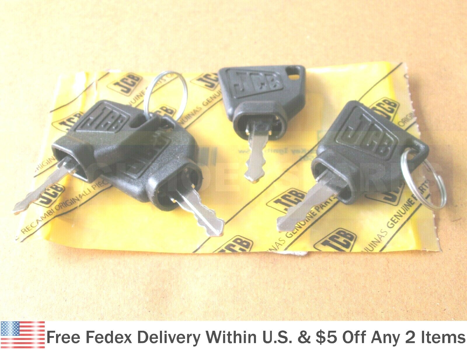 JCB PARTS - GENUINE JCB IGNITION KEY 4 PC. (PART NO. 701/45501 331/ ...