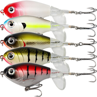 Lot 5Pcs Whopper Plopper Fishing Lures Topwater Bass Bait Floating ...