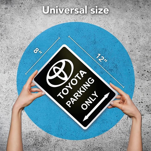 Toyota Parking Only Sign, Black Toyota Signs for Garage Bar Man Cave ...