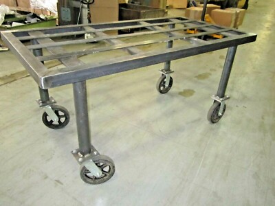 Custom made sizes Industrial Steel Shop Cart (4-Wheel Caster) | eBay