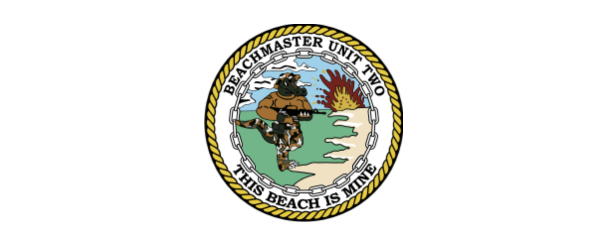 4" us navy bmu-2 beachmaster unit 2 this beach is mine sticker decal ...