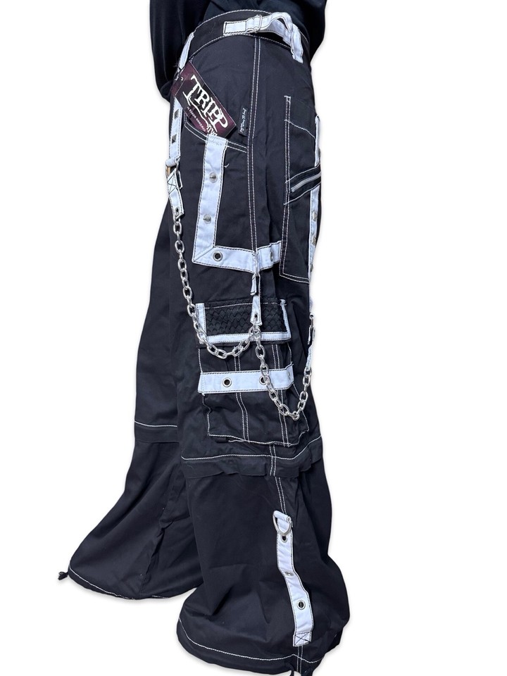 RARE Tripp NYC Goth Skate Grunge Straps Baggy Bondage y2k Pants Shorts ...
