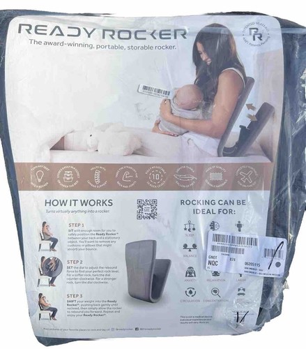 NEW Ready Rocker Portable Storable Lumbar Support Seat Carbon Black ...