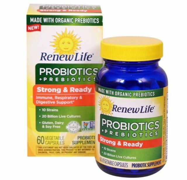 RenewLife Probiotics Prebiotics Strong & Ready 60 Capsules 1st Class ...
