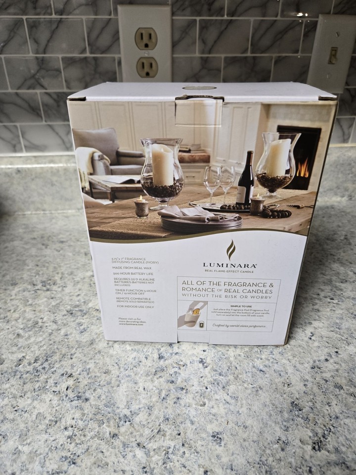 Luminara 7" Fragrance Diffusing Flameless Pillar Candle New | eBay