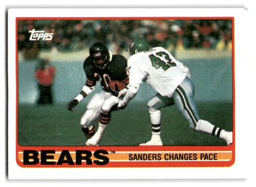 Bears Team Leaders (Sanders Changes Pace) 1989 Topps FOOTBALL #57a ...