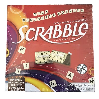 Scrabble Milk Chocolate Edition Chocolate Tiles Edible Game 5.4oz 33 ...