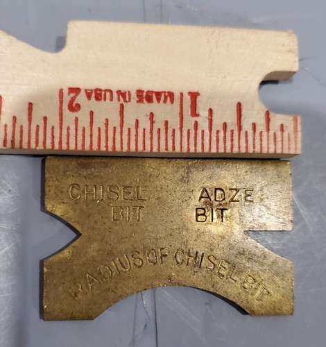Vintage Warren Tool & Forge Brass Grinding Gauge,Hack Devil Adze,Chisel ...