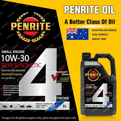 Penrite Semi Synthetic SMALL ENGINE 4 STROKE 10W-30 Engine Oil 5L ...
