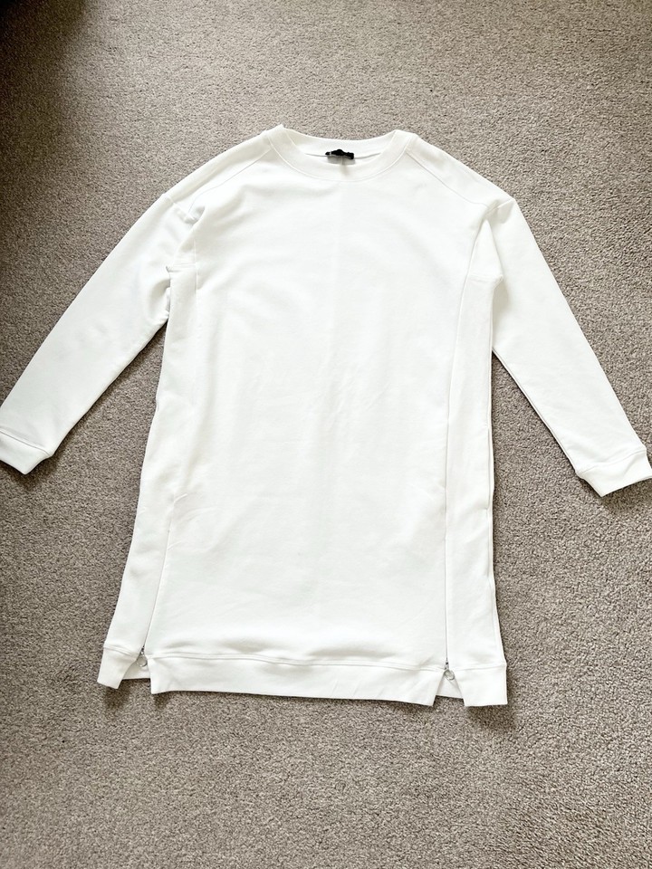 Womens Size 10 Sweatshirt Dress Phase Eight Brand Cream Knee Length ...