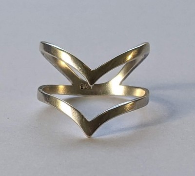 Vintage ring sterling silver 925 Size 8 Weight 2.18 g. Ukrainian ...