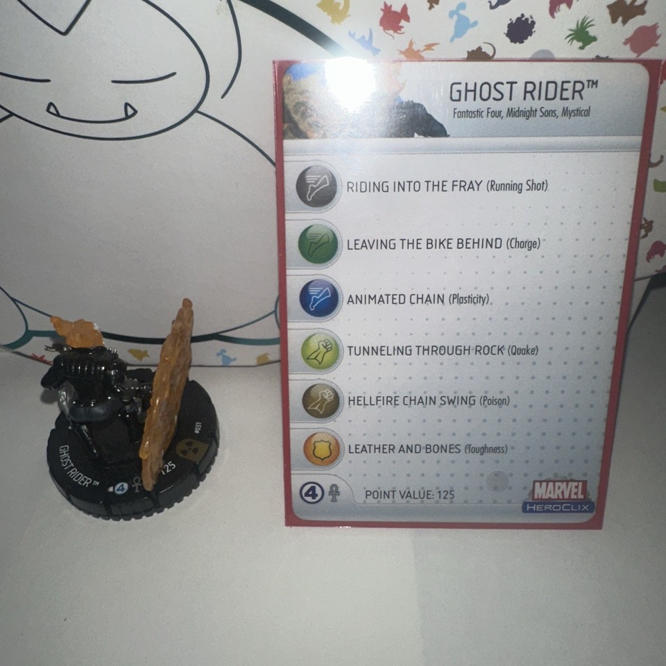 Heroclix Incredible Hulk set Ghost Rider (Ketch) #037 Super Rare figure ...