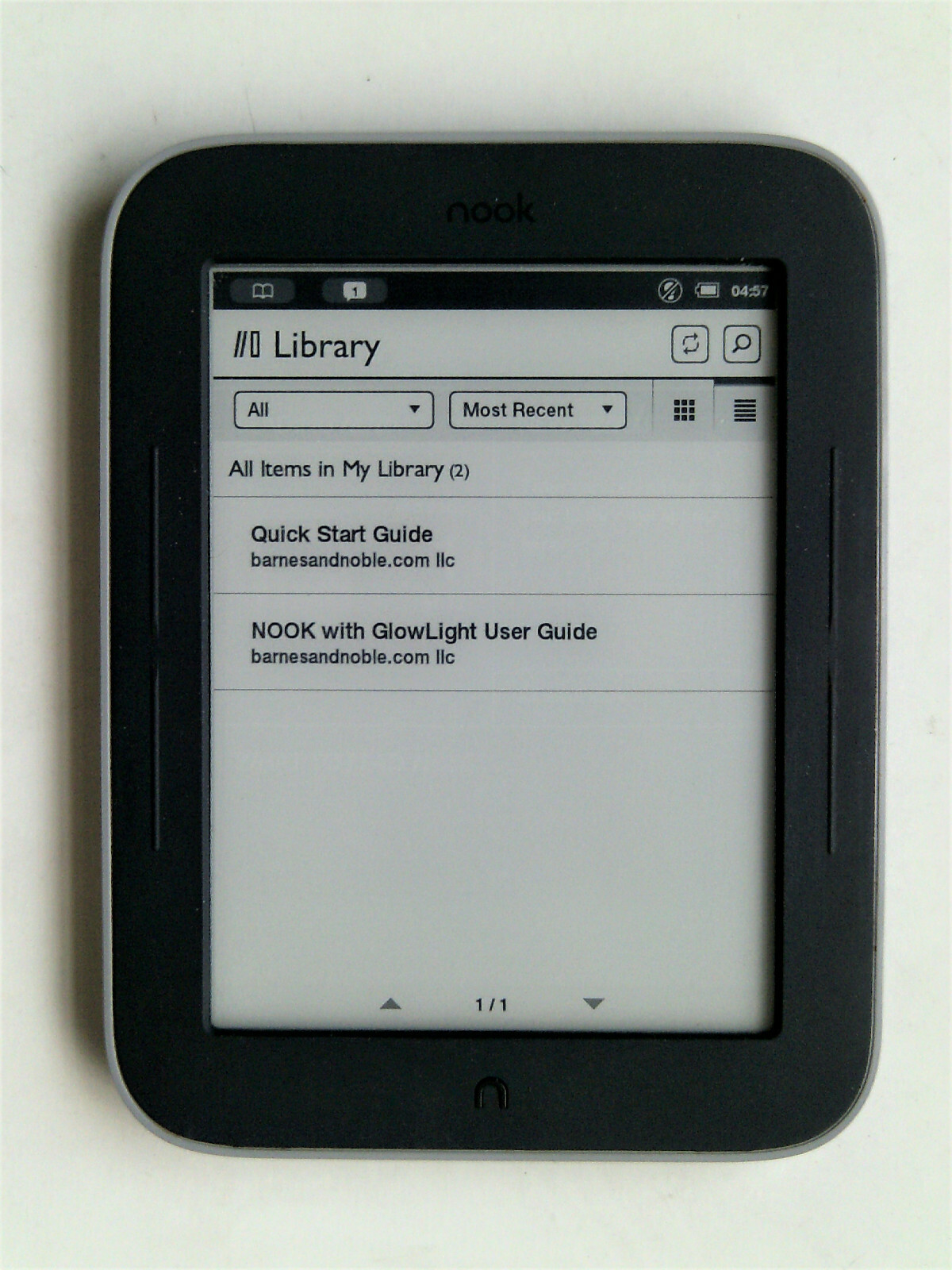 Barnes & Noble NOOK Simple Touch GlowLight 2GB, Wi-Fi, 6in - Black for ...