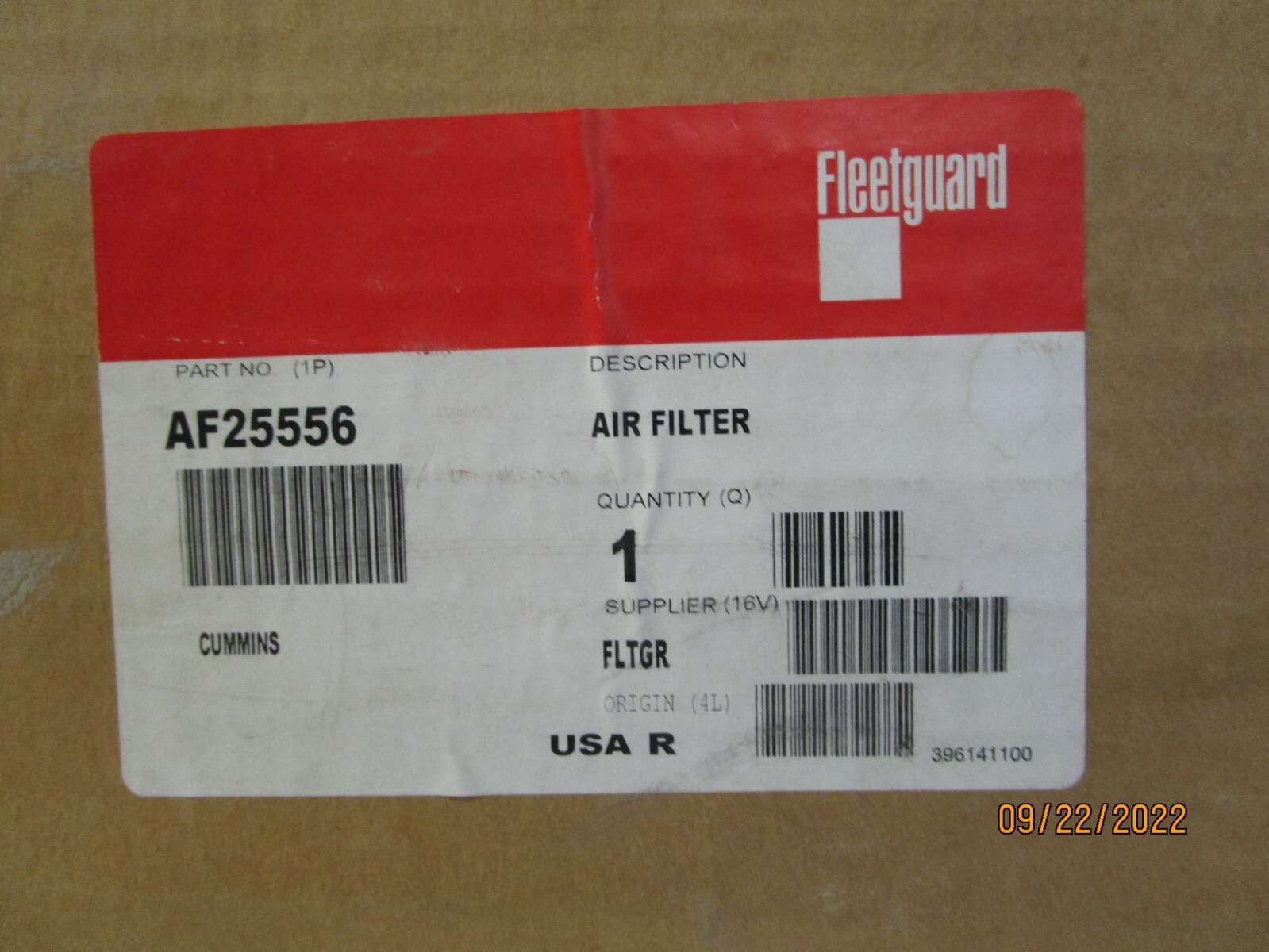 Fleetguard AF25556 Air Filter | Aftermarket Branded | Qty 2 | Front ...