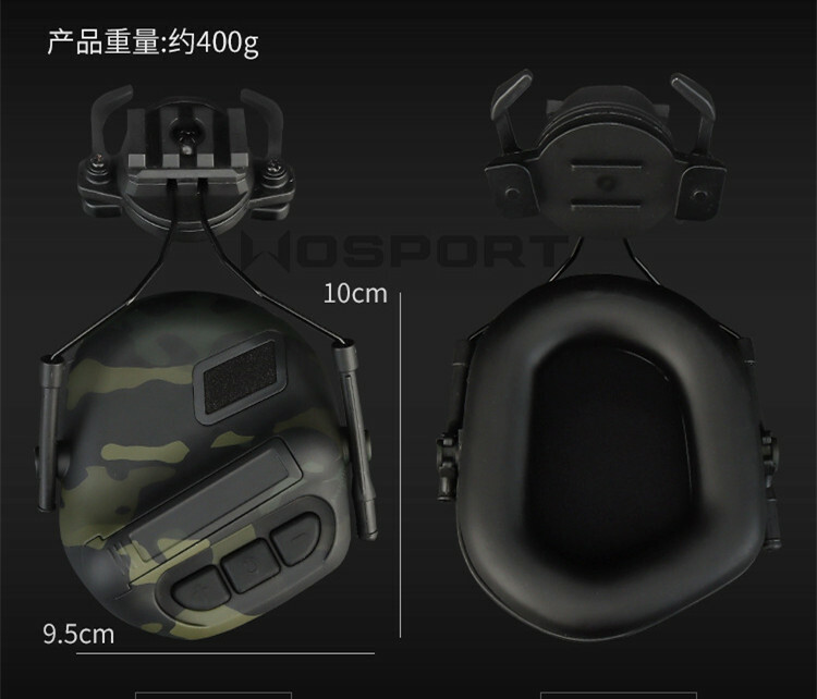 FAST MICH Tactical Helmet Headset Sound Pickup &Noise Reduct Headphone ...