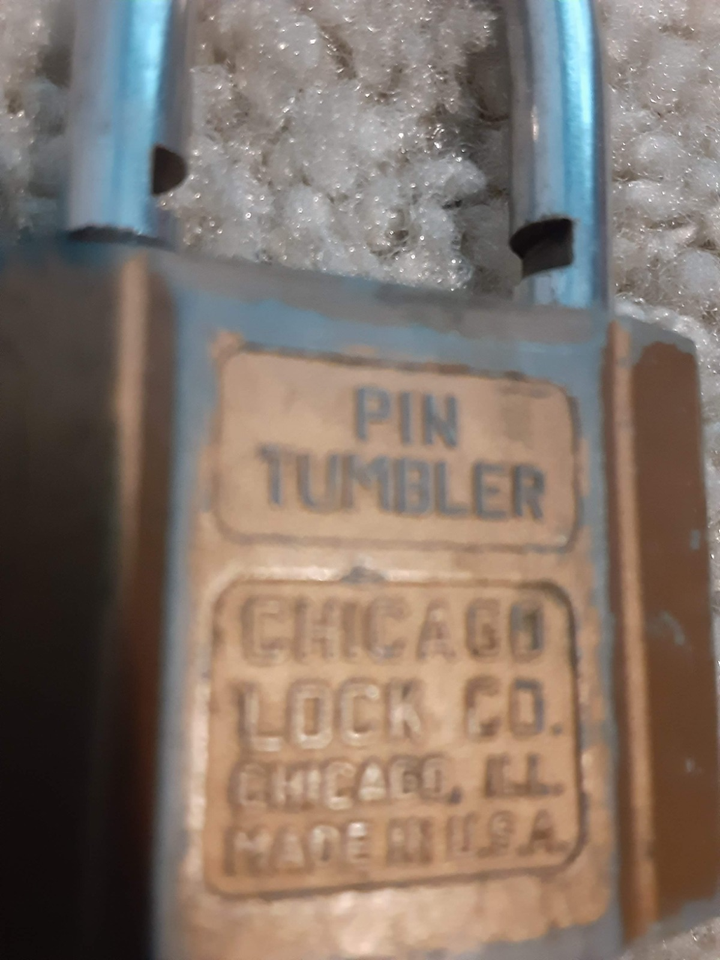 Vintage Chicago Lock Co. Pin Tumbler, Hardened, USA With Original Key ...