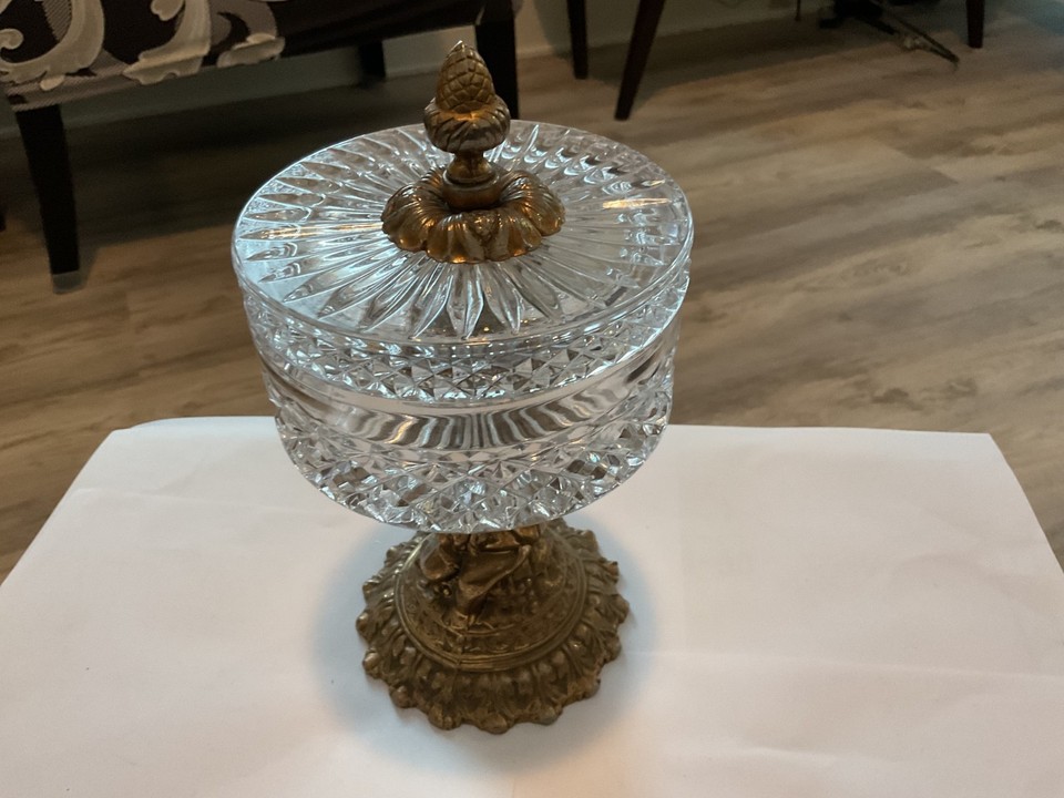 Vintage L&L WMC Hollywood Regency Style Candy Compote w/Cherubs | eBay