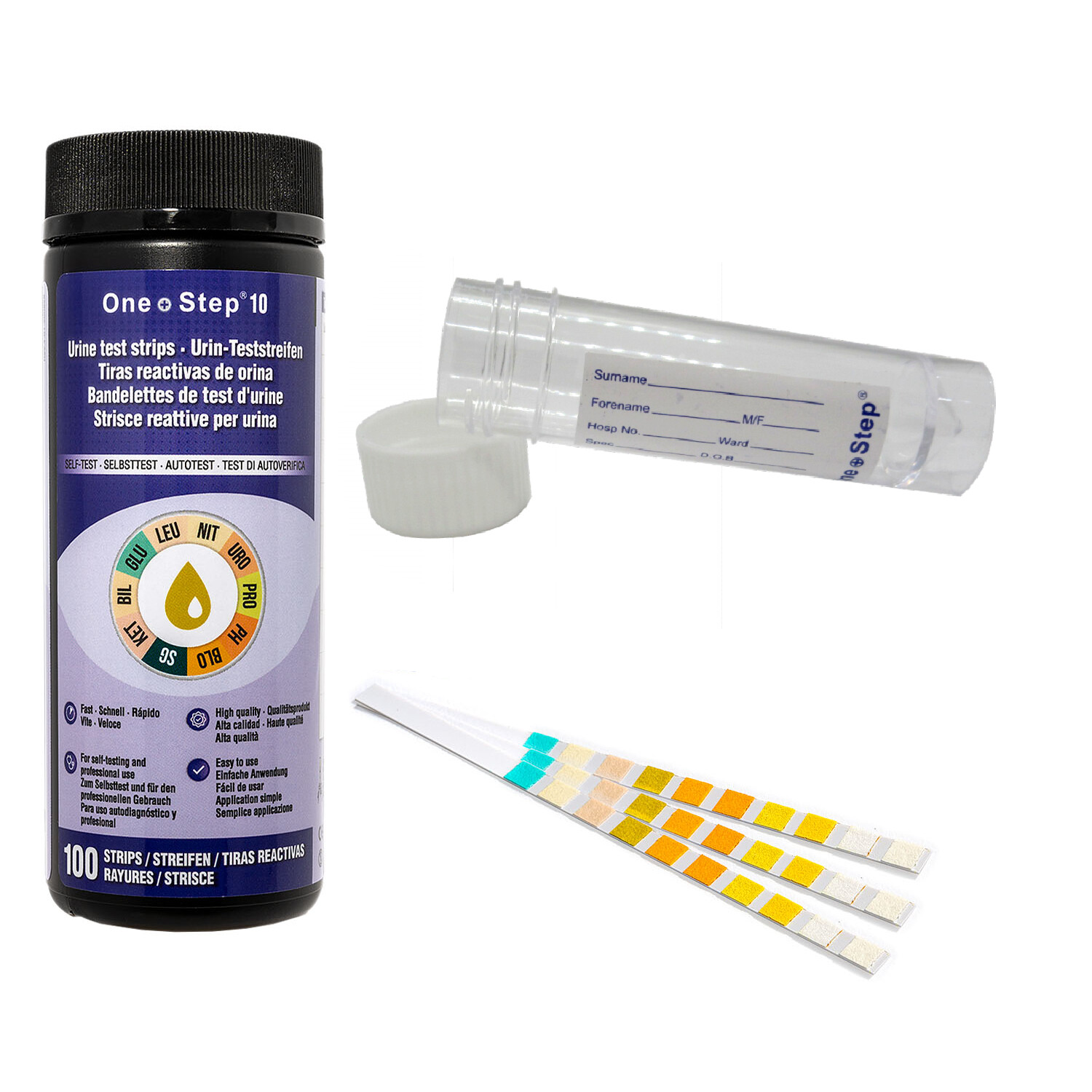 100 x Urine Test Strips 10 Parameter Urinalysis Multi Sticks + Sample ...