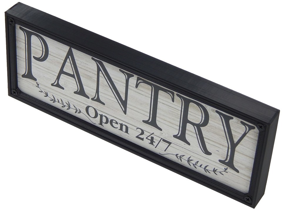 Pantry Open 24/7 Home Kitchen Farmhouse Sign Rustic Dining Room Wall ...