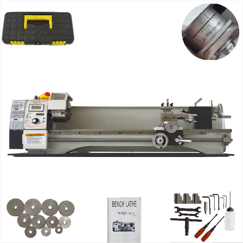 WM210V Inch Precision Metal Wood Bench Lathe 8"*32" 1100W Machine Tool ...