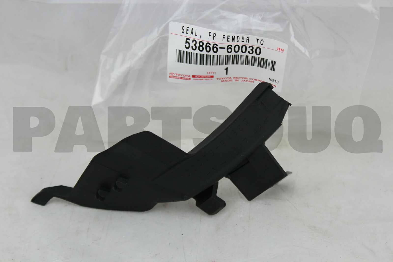 5386660030 Genuine Toyota SEAL, FRONT FENDER TO COWL SIDE, RH 53866 ...