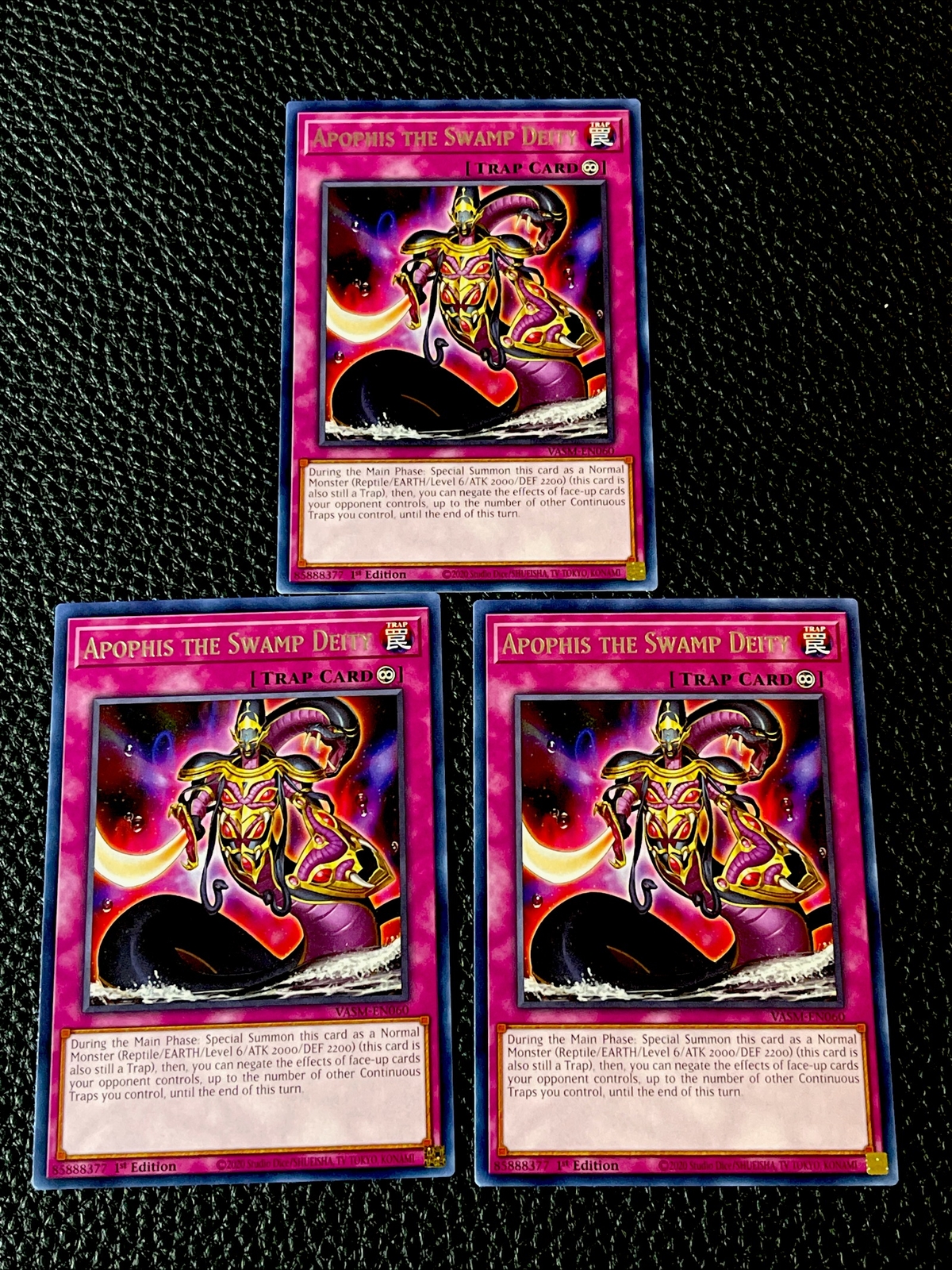 Apophis The Swamp Deity (x3) VASM-EN060 Yugioh 1st Edition (New) Rare ...