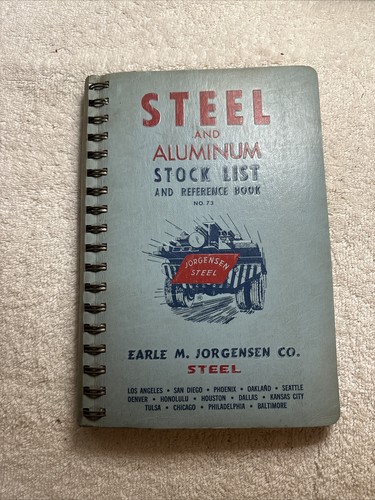 Jorgensen Steel Steel And Aluminum Stock List Reference 1973 Spiral ...