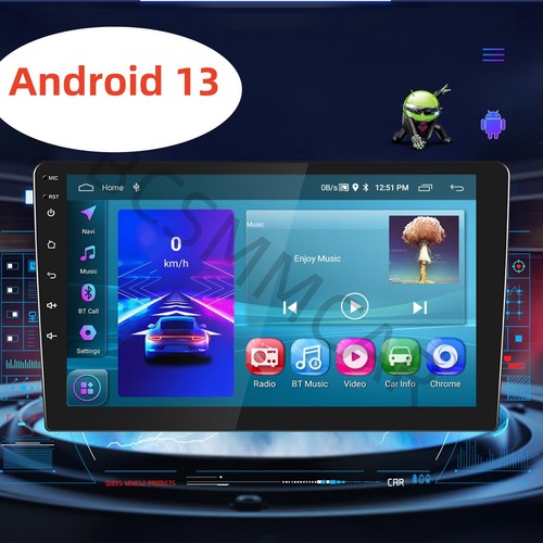 Android 13 Car Radio Player GPS WIFI BT FM USB W/Camera For CarPlay ...