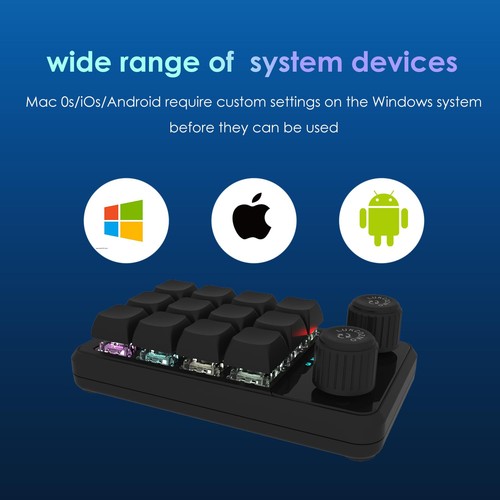 Macro Pad Macro Keyboard Programmable Keypad Customized 12-Key Mini ...