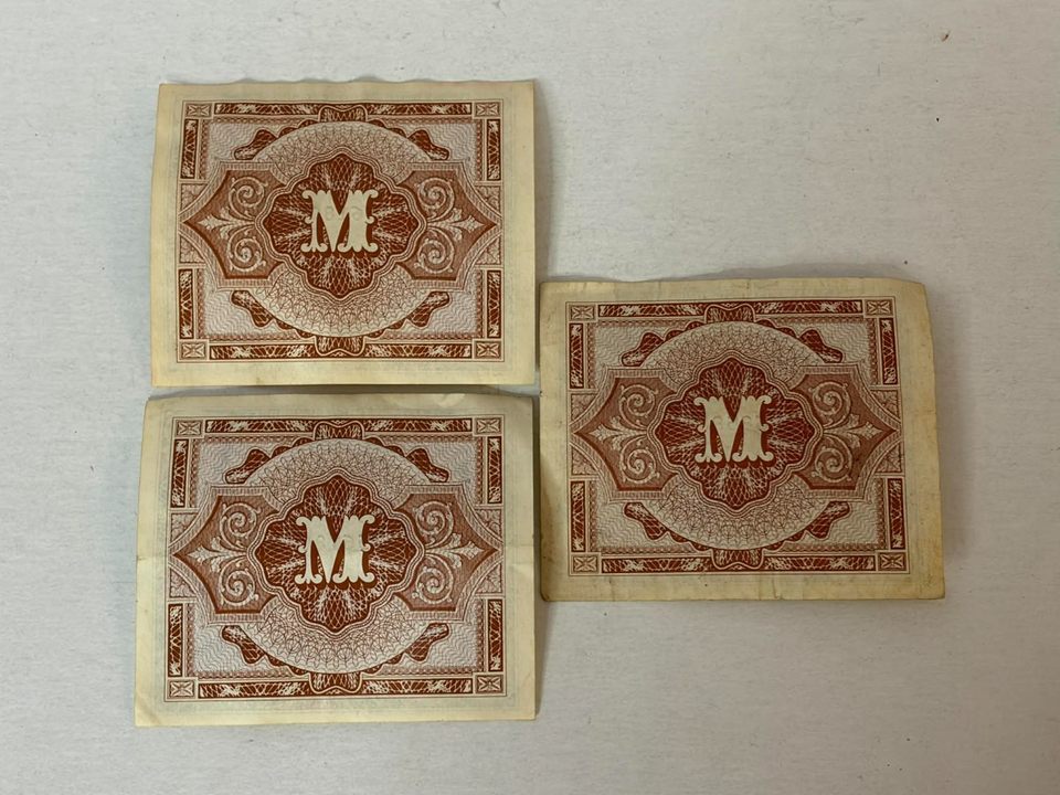 VINTAGE 1944 1/2 & 1 MARK GERMAN ALLIED MILITARY CURRENCY LOT ...