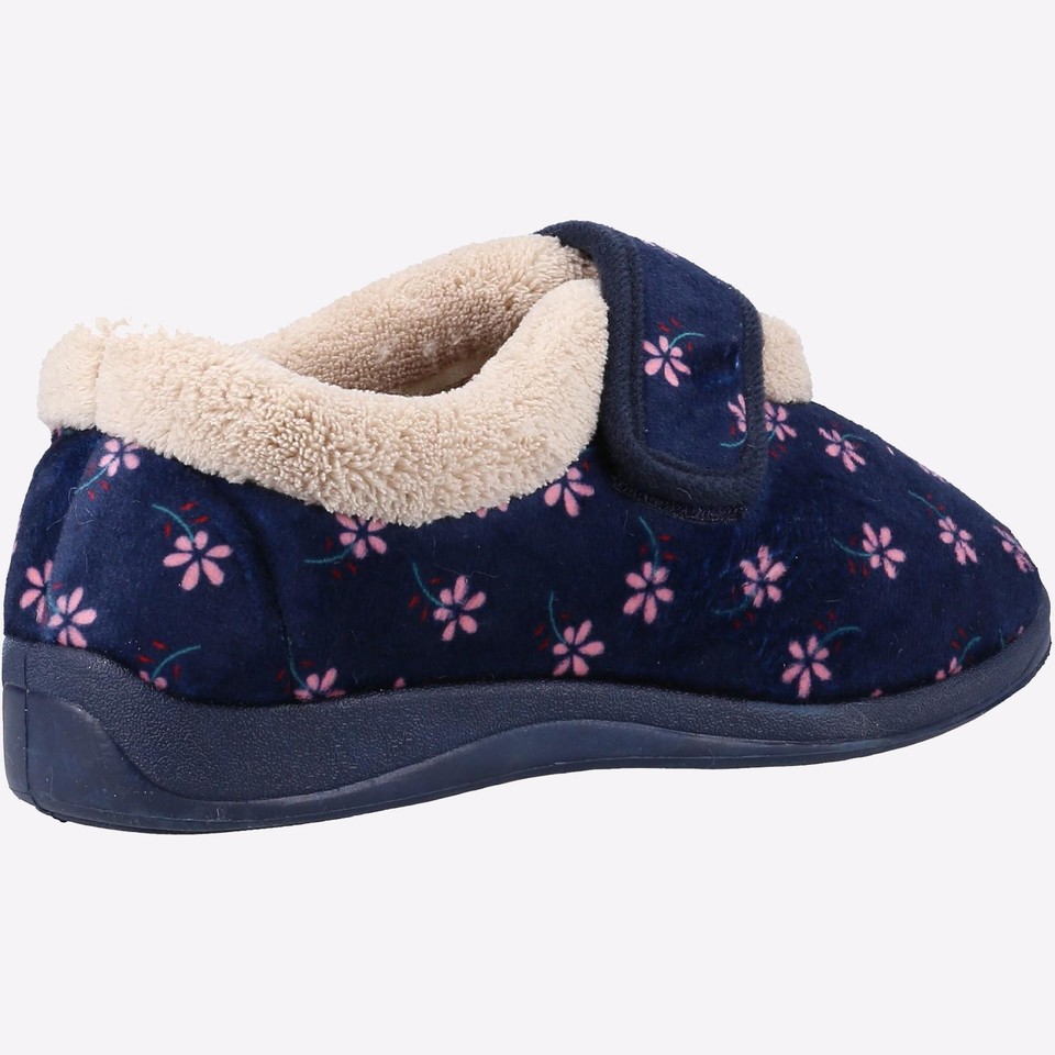 Fleet & Foster Tunnis MEMORY FOAM Womens Cosy Comfort Slippers Navy | eBay