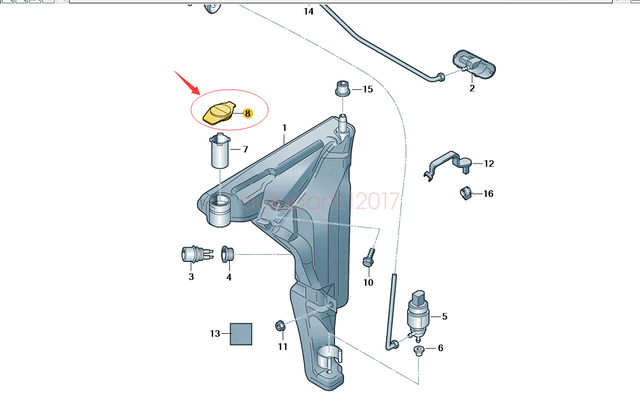 Genuine Windshield Washer Reservoir Cap 38mm for AUDI A8 TT VW ...