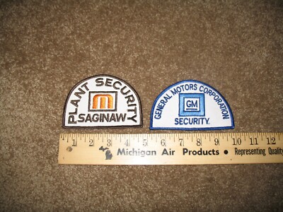 VINTAGE GM GENERAL MOTORS SECURITY PATCHES LOT OF 2 NOS SAGINAW ...