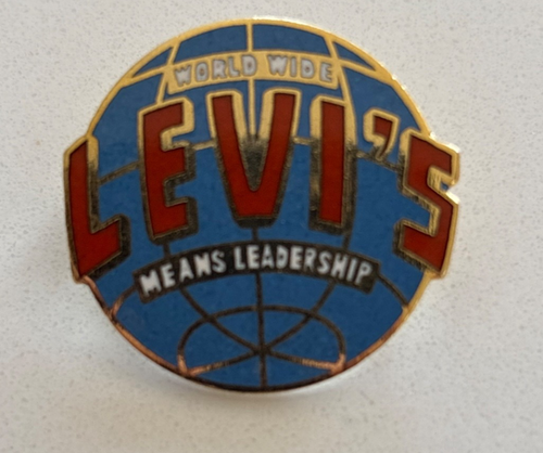 Vintage Rare Badge Levis world wide Levi’s means leadership enamel pin ...